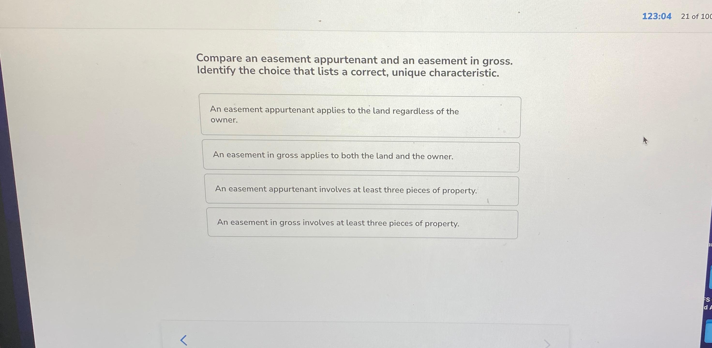 Solved Compare an easement appurtenant and an easement in | Chegg.com