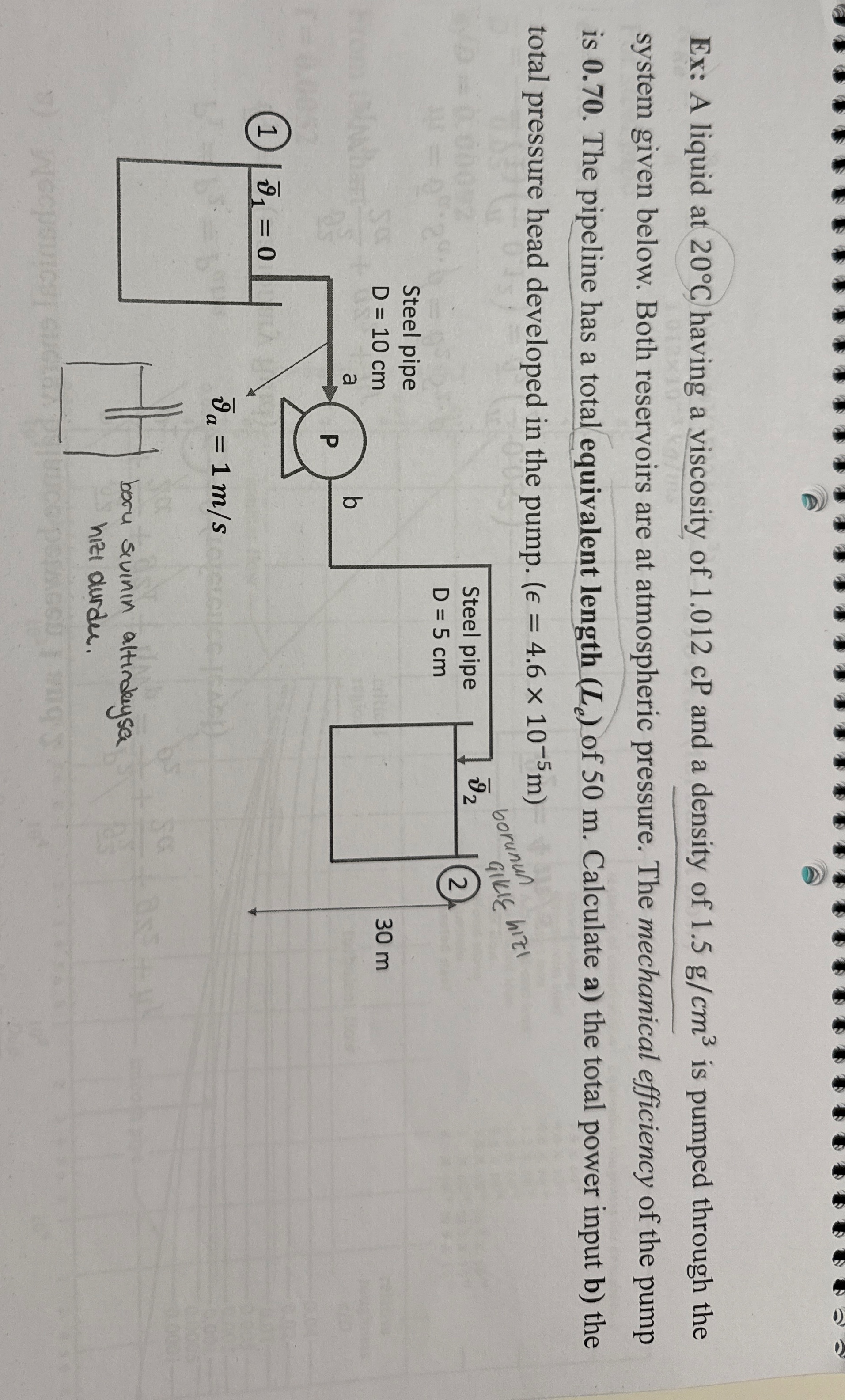 Solved Ex: A liquid at 20°C ﻿having a viscosity of 1.012 ﻿cP | Chegg.com