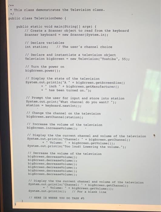 Solved Television Class Name Attributes or fields Methods | Chegg.com