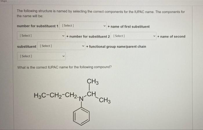 [Solved]: Maps The following structure is named by selectin