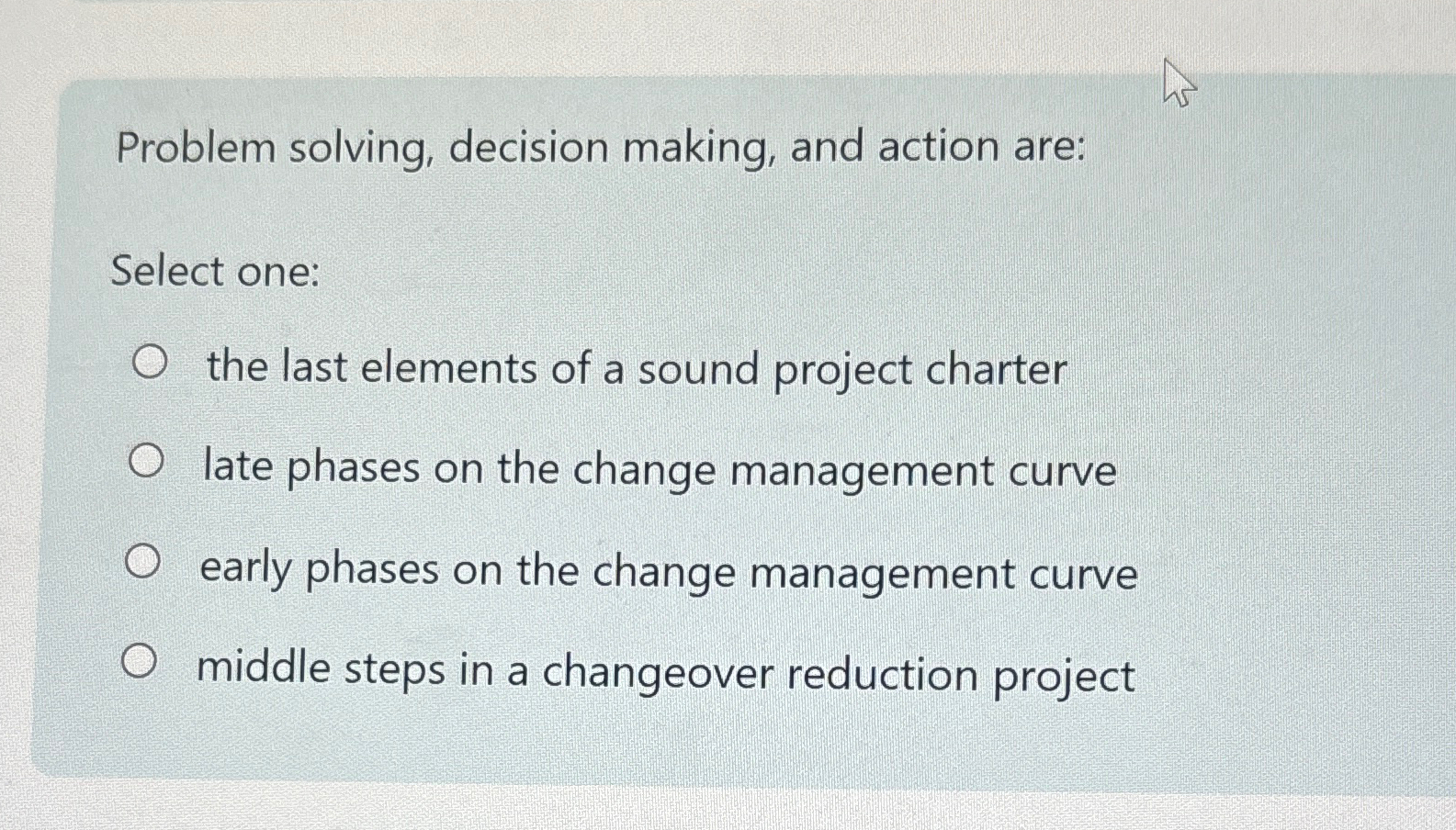 Solved Problem solving, decision making, and action | Chegg.com