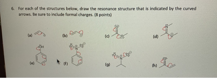 Solved 6. For each of the structures below, draw the | Chegg.com