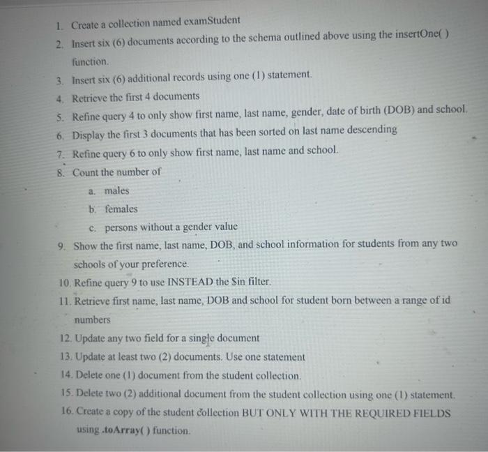 Solved In this exereise, we will be working with the mongodb | Chegg.com