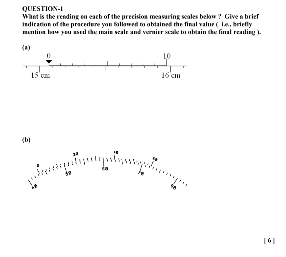 Solved QUESTION-1What is the reading on each of the | Chegg.com