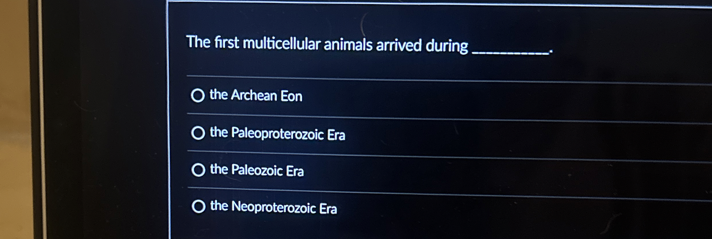 Solved The first multicellular animals arrived during q,the | Chegg.com