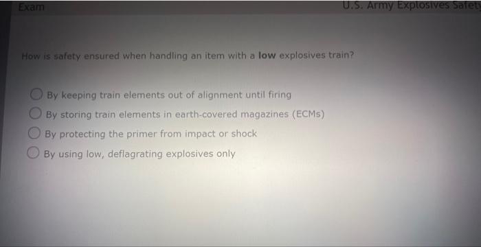 Solved How is safety ensured when handling an item with a | Chegg.com