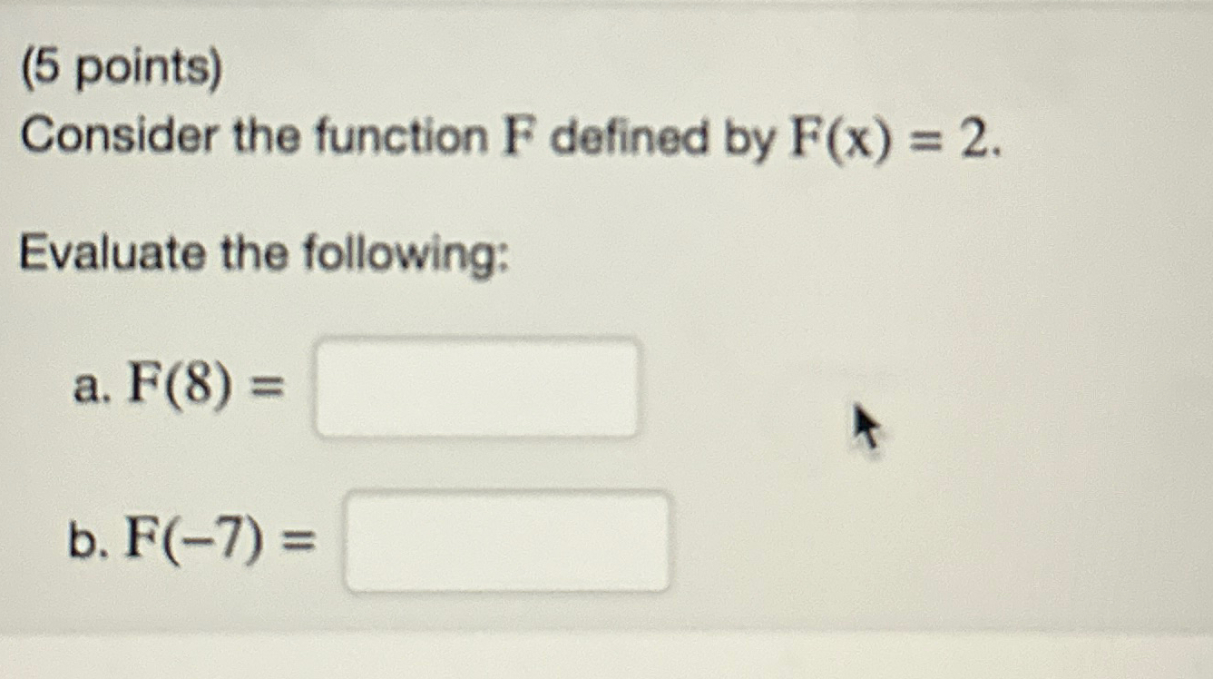 Solved (5 ﻿points)Consider the function F ﻿defined by | Chegg.com