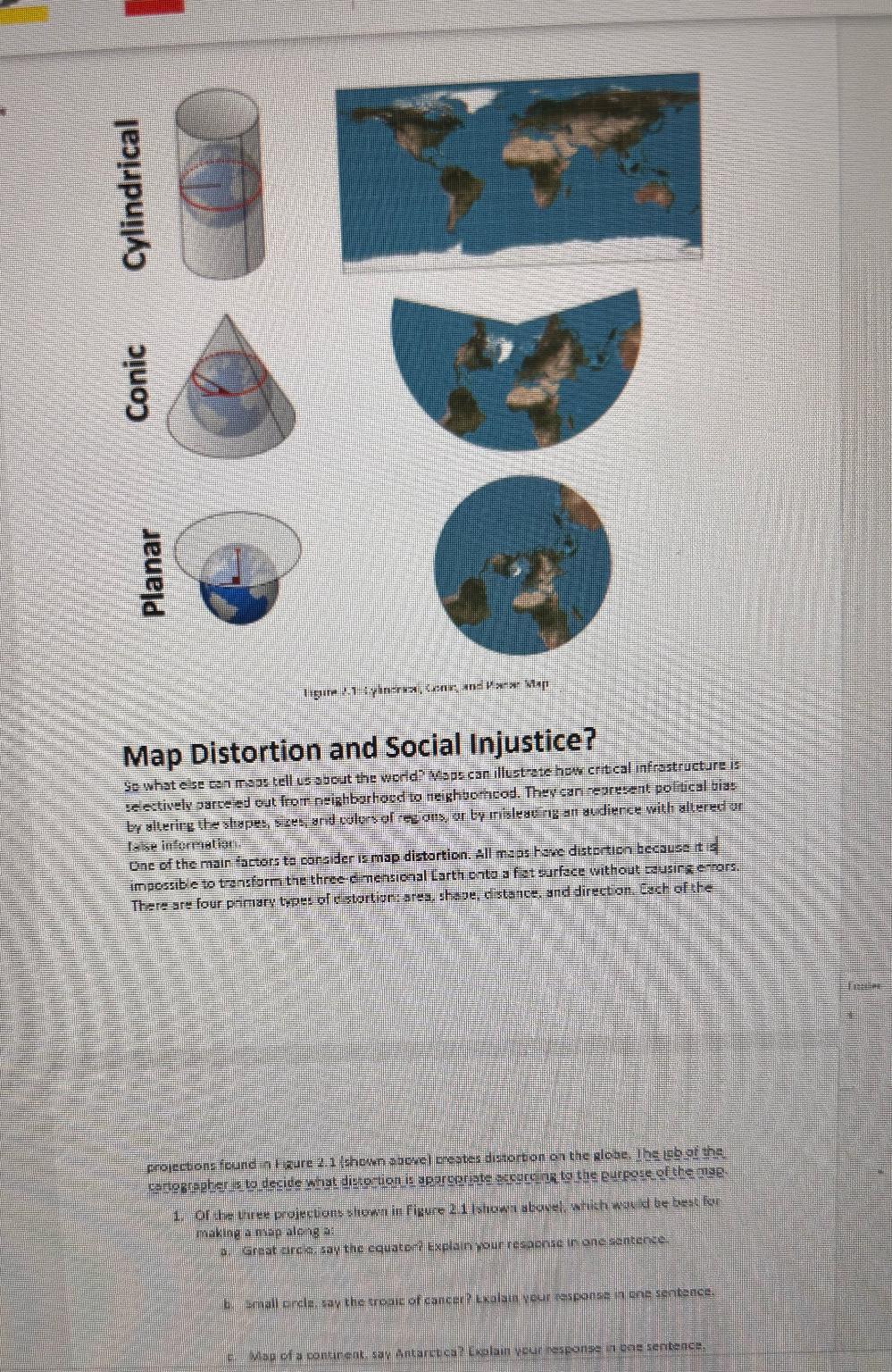 Solved Map Distortion and Social Injustice?So what else can | Chegg.com
