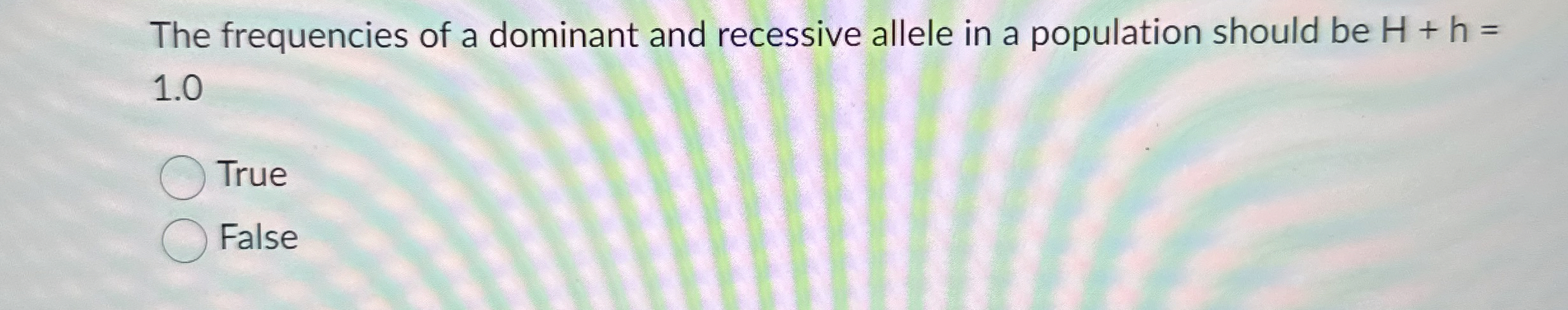 Solved The frequencies of a dominant and recessive allele in | Chegg.com
