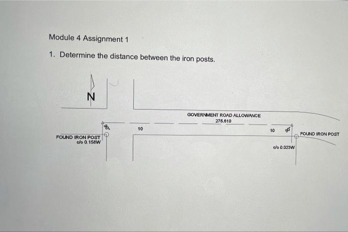 Solved Module 4 Assignment 1 1. Determine the distance | Chegg.com