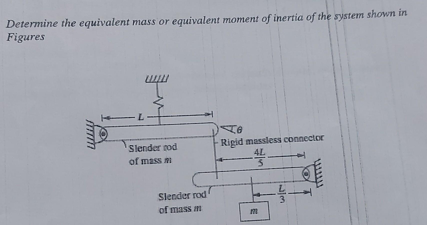 Solved Determine The Equivalent Mass Or Equivalent Moment Of