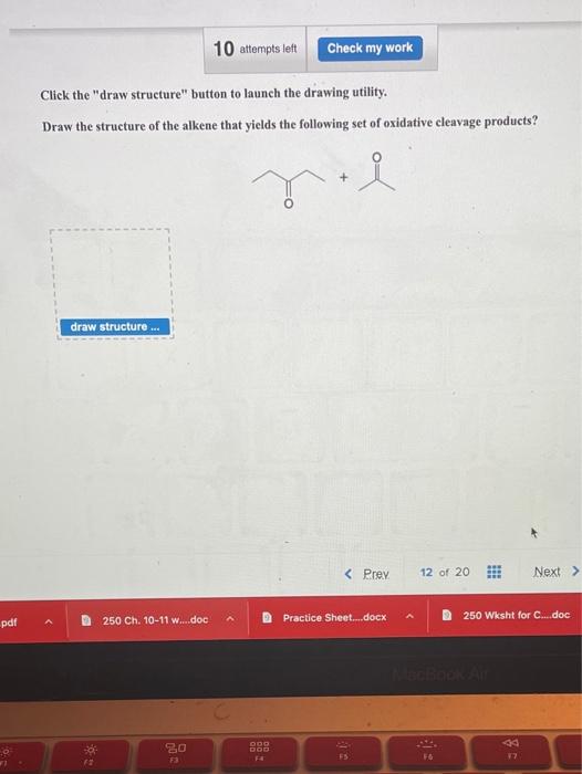 Solved 10 attempts left Check my work Click the "draw | Chegg.com