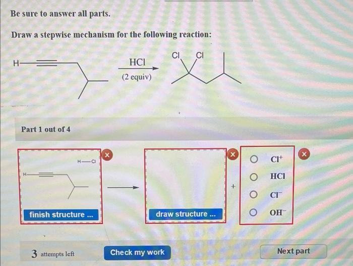 Solved Be sure to answer all parts. Draw a stepwise | Chegg.com