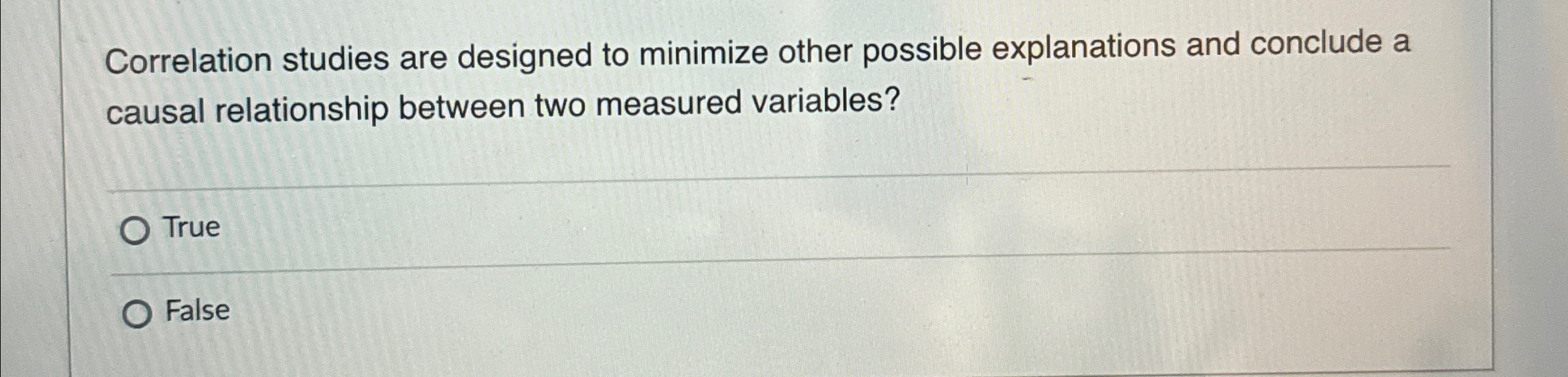 Solved Correlation studies are designed to minimize other | Chegg.com