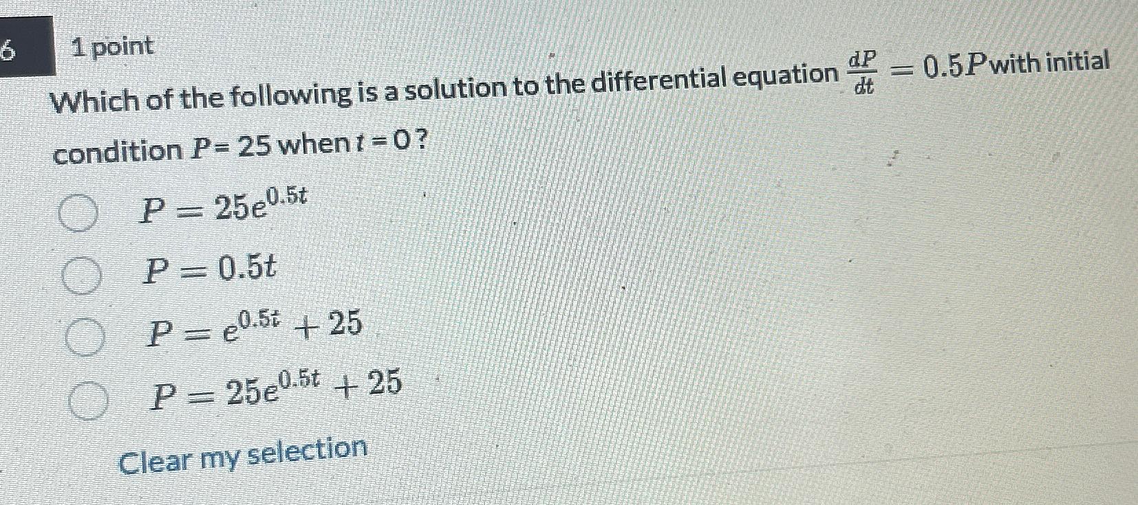 Solved 61 ﻿pointWhich of the following is a solution to the | Chegg.com