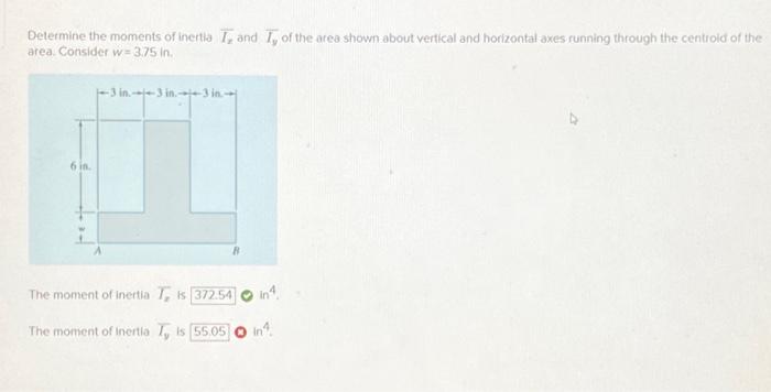 Solved Determine the moments of inertia Ix and Iy of the | Chegg.com