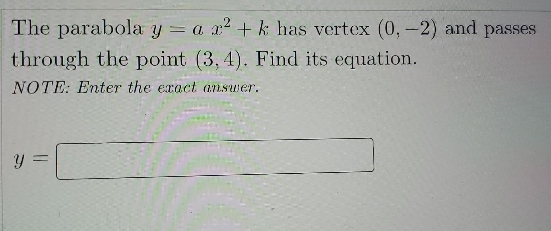 Solved Convert the following quadratic function to vertex | Chegg.com
