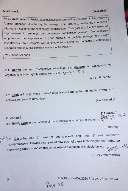 Solved Question 2:[14 ﻿marks]As a Junior Systems Analyst at | Chegg.com