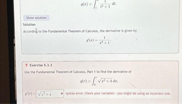 Solved Show solution g(x) = ] Solution According to the | Chegg.com