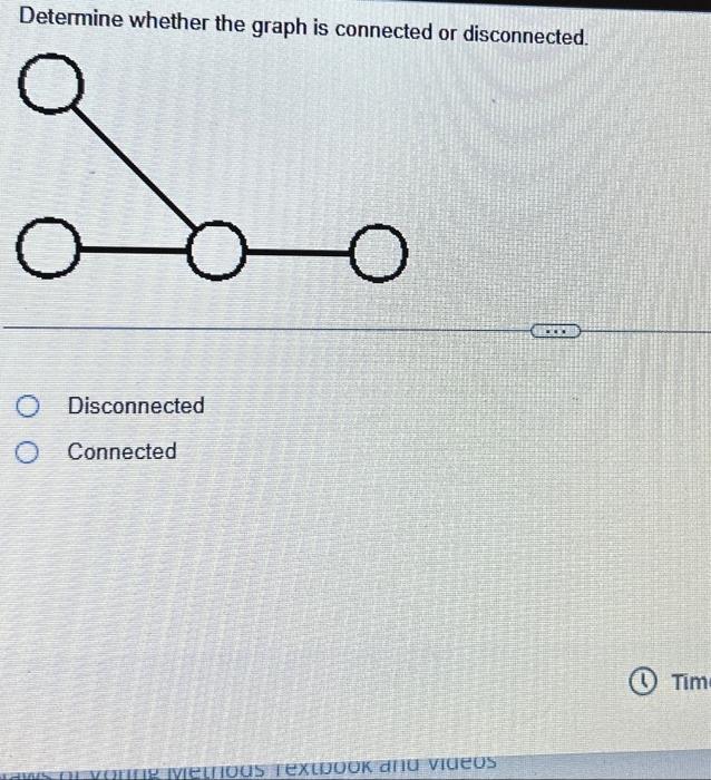 Solved Determine whether the graph is connected or | Chegg.com