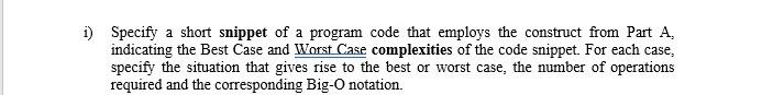 1) Specify a short snippet of a program code that | Chegg.com