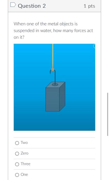 Solved When one of the metal objects is suspended in air, | Chegg.com
