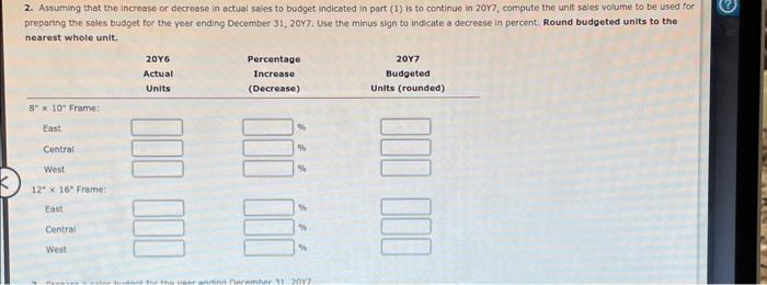 Solved 2 Assuming That The Increase Or Decrease In Actual Chegg