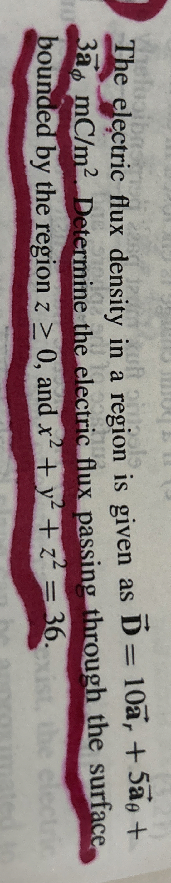 Solved The electric flux density in a region is given as | Chegg.com