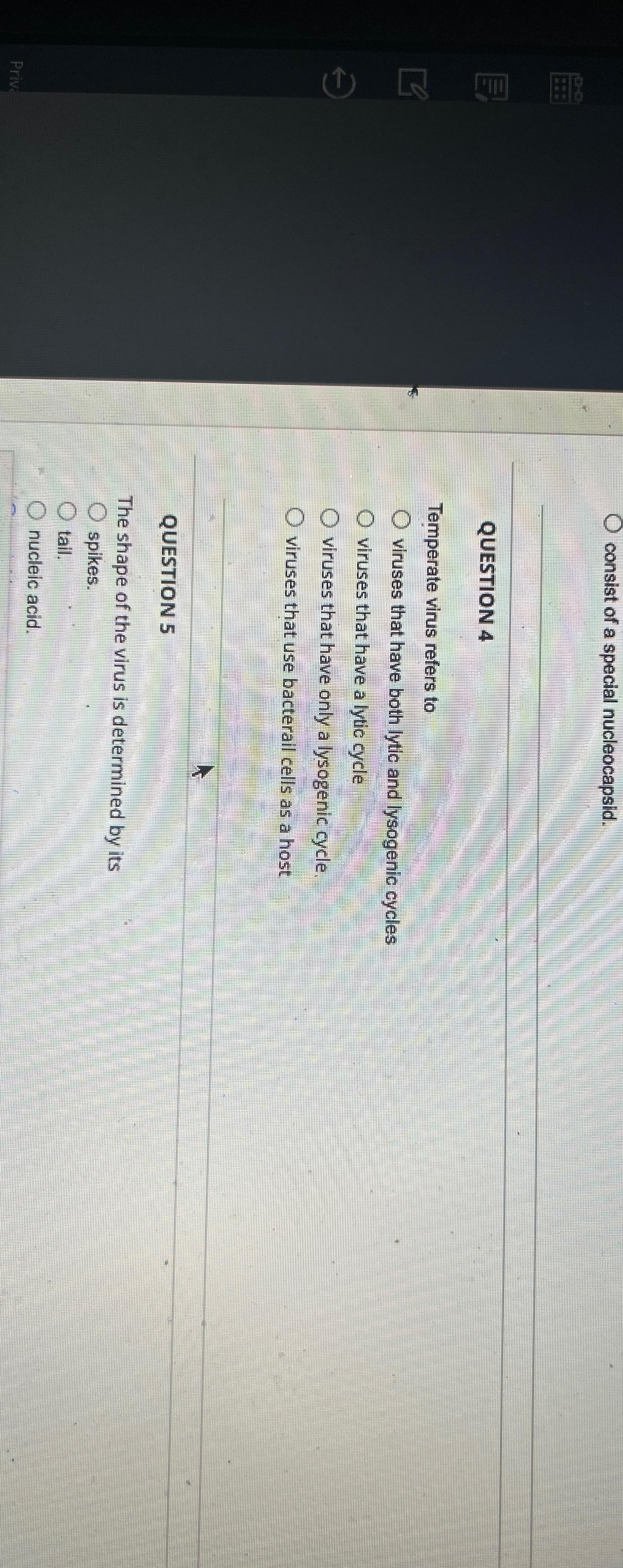 Solved consist of a special nucleocapsid.QUESTION 4Temperate | Chegg.com