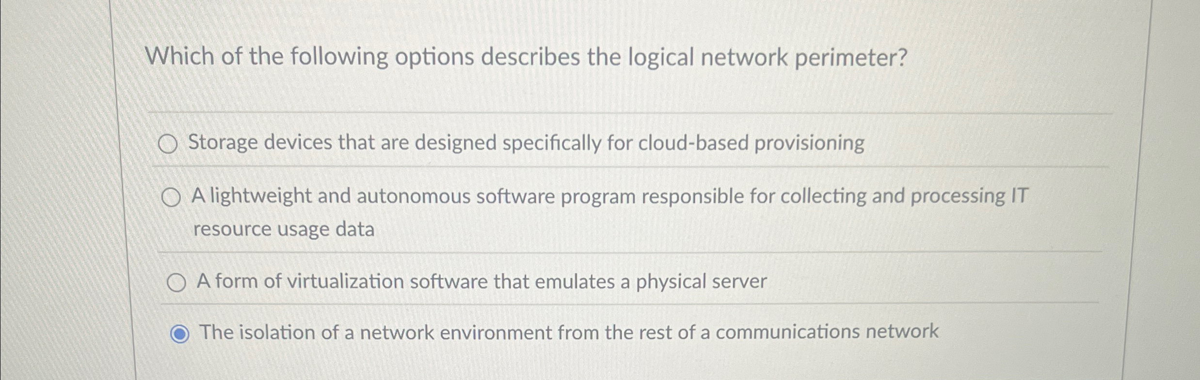 Solved Which of the following options describes the logical | Chegg.com