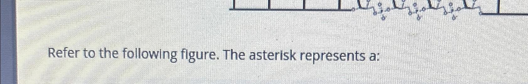 Solved Refer to the following figure. The asterisk | Chegg.com