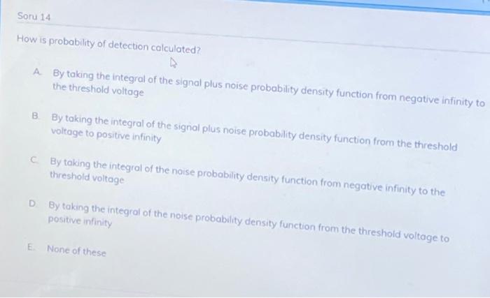 Solved How is probability of detection calculated? A. By | Chegg.com