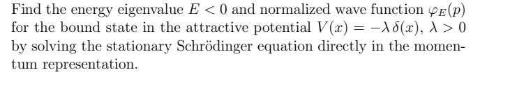 Solved Find the energy eigenvalue E