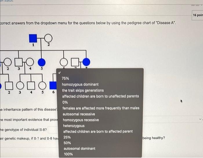 Solved 1. what is the inheritance pattern of this desease? | Chegg.com