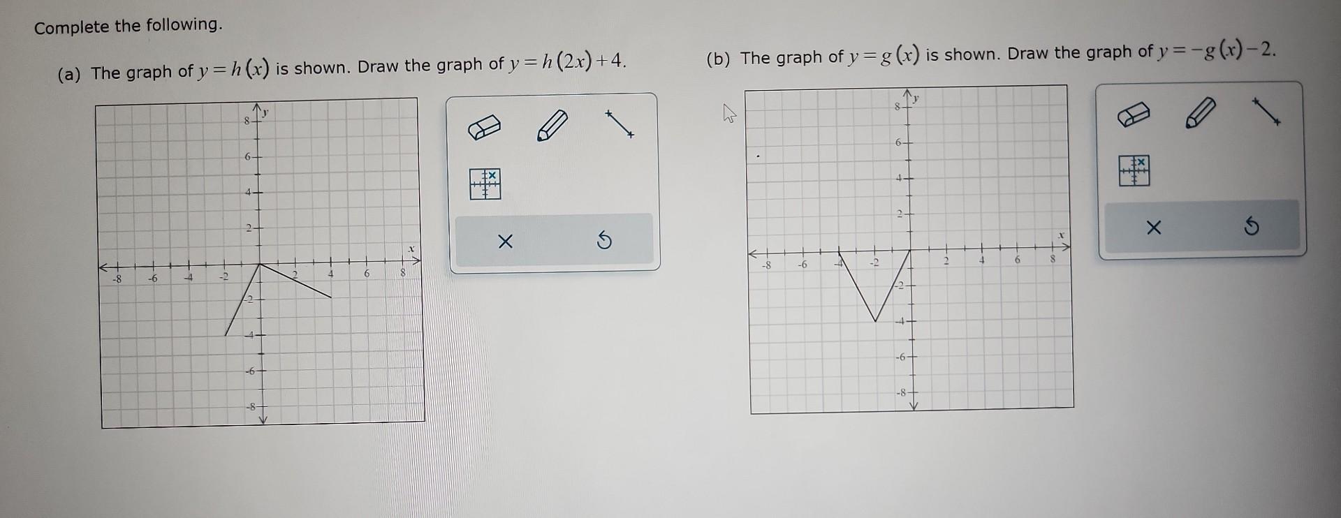 Solved (b) The graph of y=g(x) is shown. Draw the graph of | Chegg.com