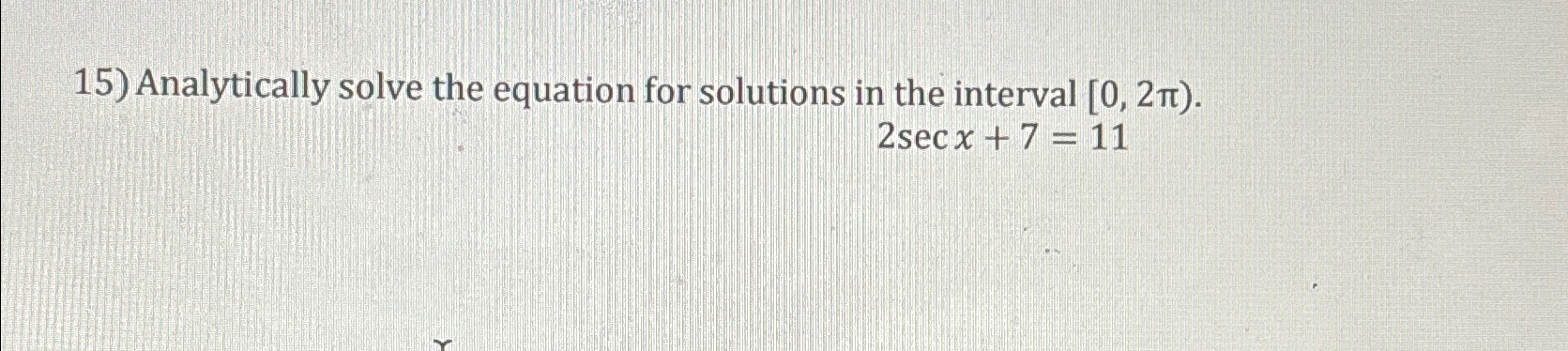 Solved Analytically solve the equation for solutions in the | Chegg.com