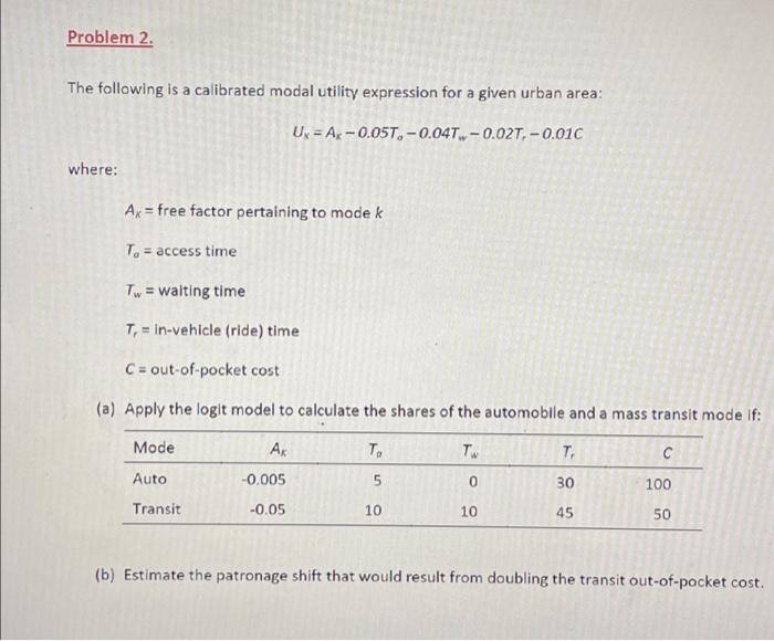 Solved Problem 2. The following is a calibrated modal | Chegg.com