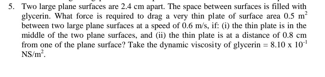 Solved 5. Two large plane surfaces are 2.4 cm apart. The | Chegg.com