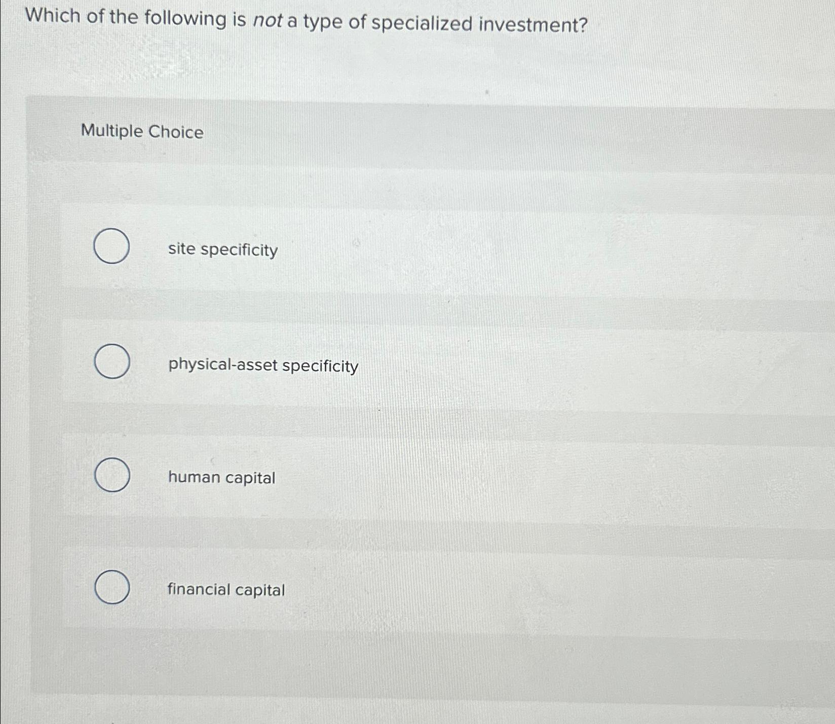 Solved Which of the following is not a type of specialized | Chegg.com