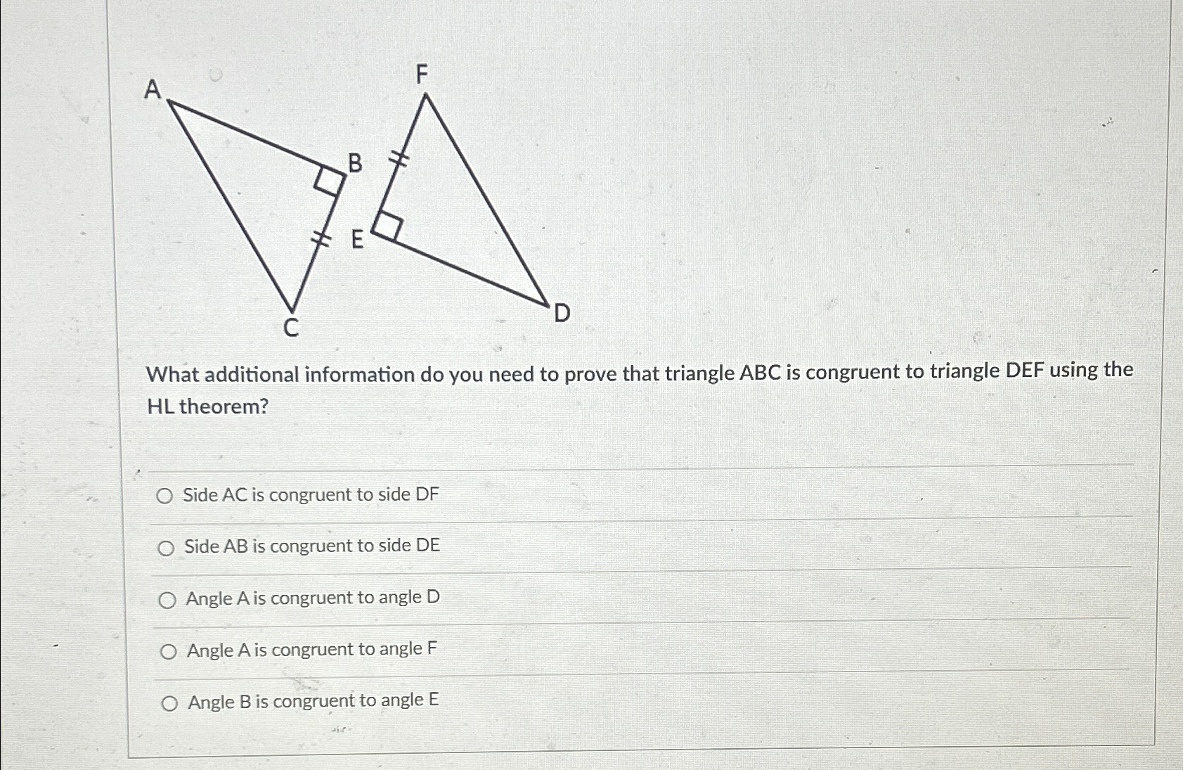 Solved What additional information do you need to prove that | Chegg.com