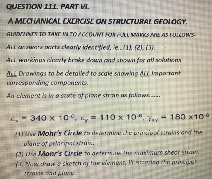 Solved QUESTION 111. PART VI. A MECHANICAL EXERCISE ON | Chegg.com