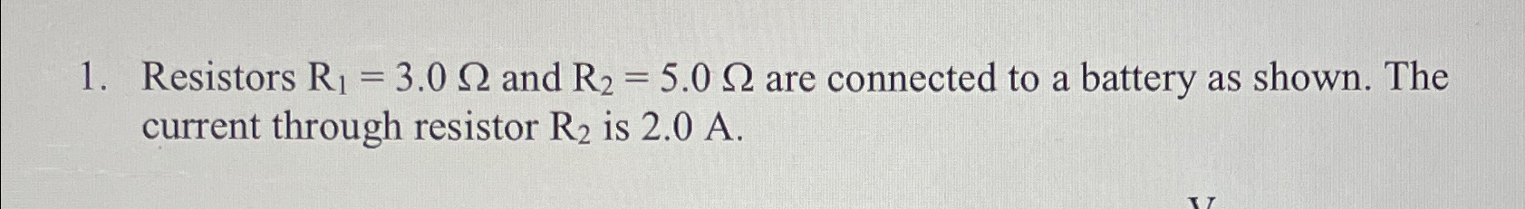 Resistors R1 3 0Ω ﻿and R2 5 0Ω ﻿are Connected To A