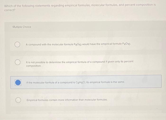 Solved Which of the following statements regarding empirical | Chegg.com