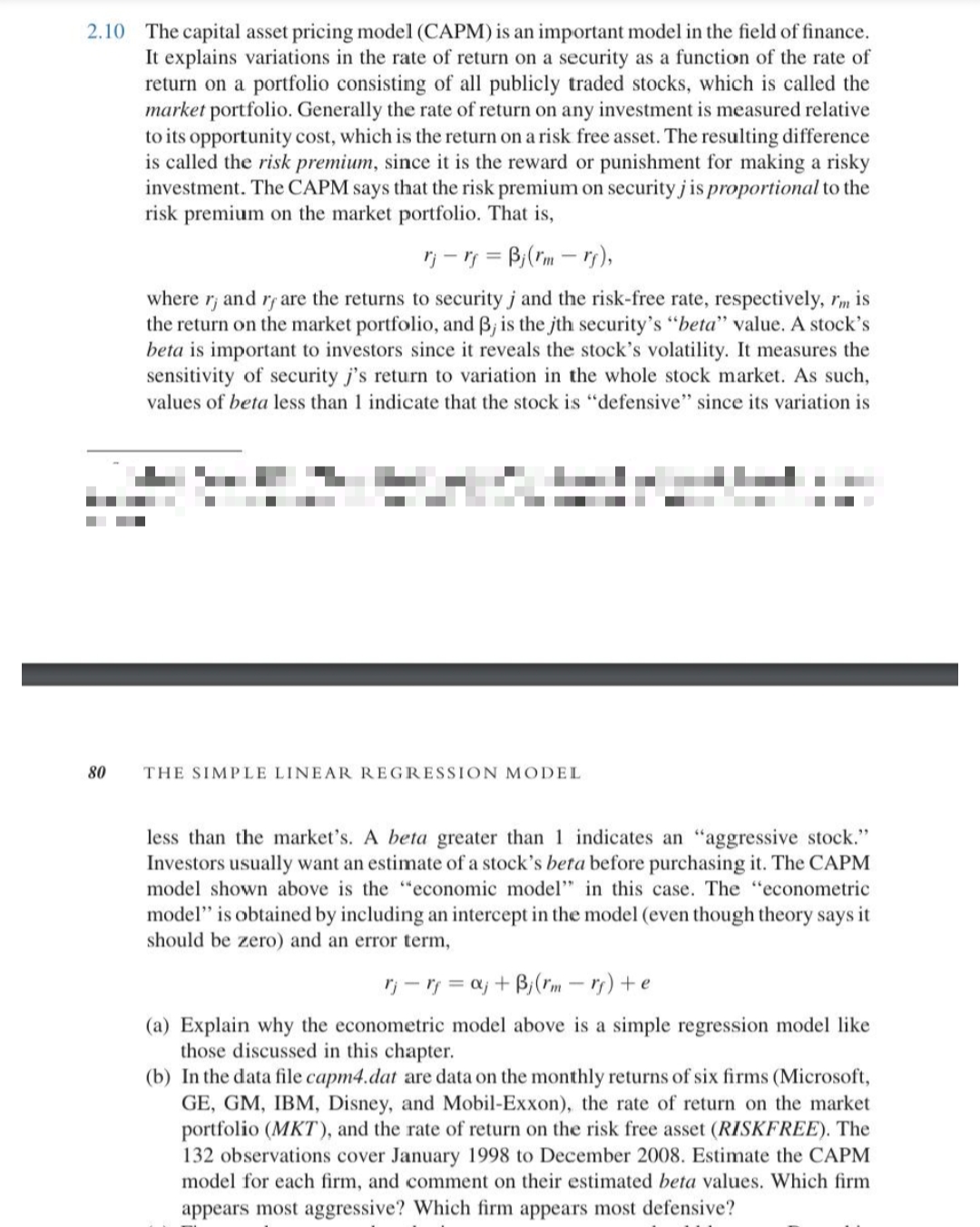 Disclaimer:: Solve part a and b. ﻿Use econometrics | Chegg.com