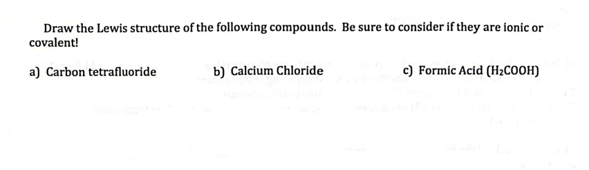 Solved Draw the Lewis structure of the following compounds. | Chegg.com