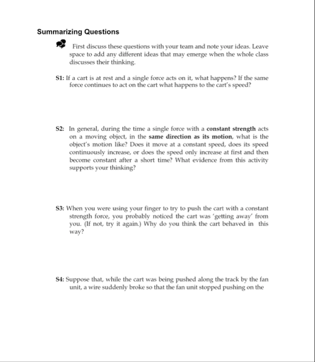 Solved Summarizing QuestionsFirst discuss these questions | Chegg.com