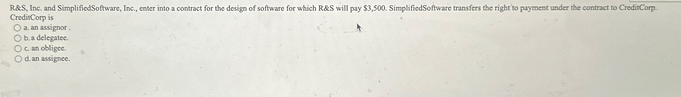 Solved R&S, ﻿Inc. and SimplifiedSoftware, Inc., enter into a | Chegg.com