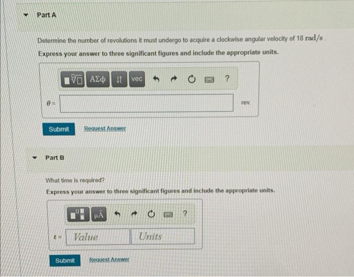 Solved A wheel has an initial clockwise angular velocity of | Chegg.com