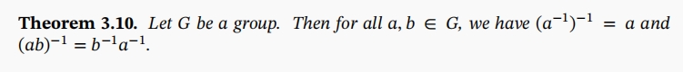 Solved Prove Theorem 3.10. ﻿Let G be ﻿a group. Then for all | Chegg.com