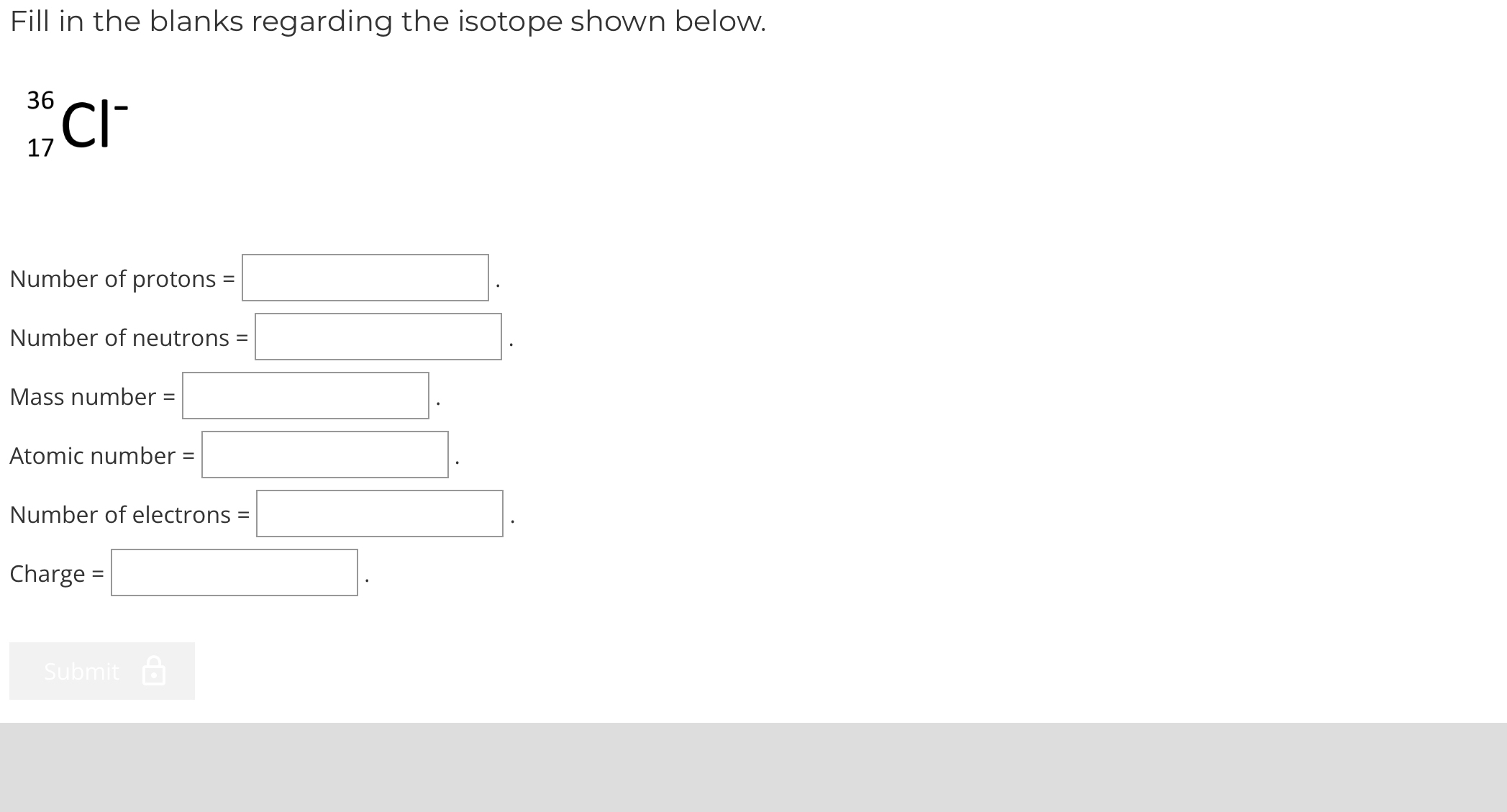 Solved Fill in the blanks regarding the isotope shown | Chegg.com